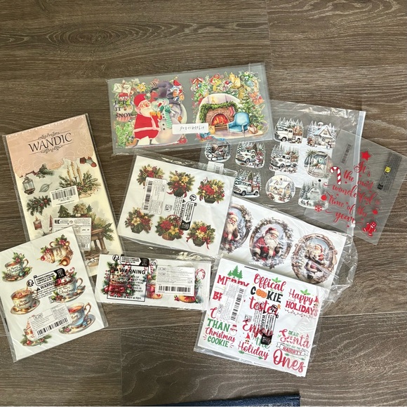 Wandic | Art | Rub On Craft Stickers 9 Christmas Packs New | Poshmark